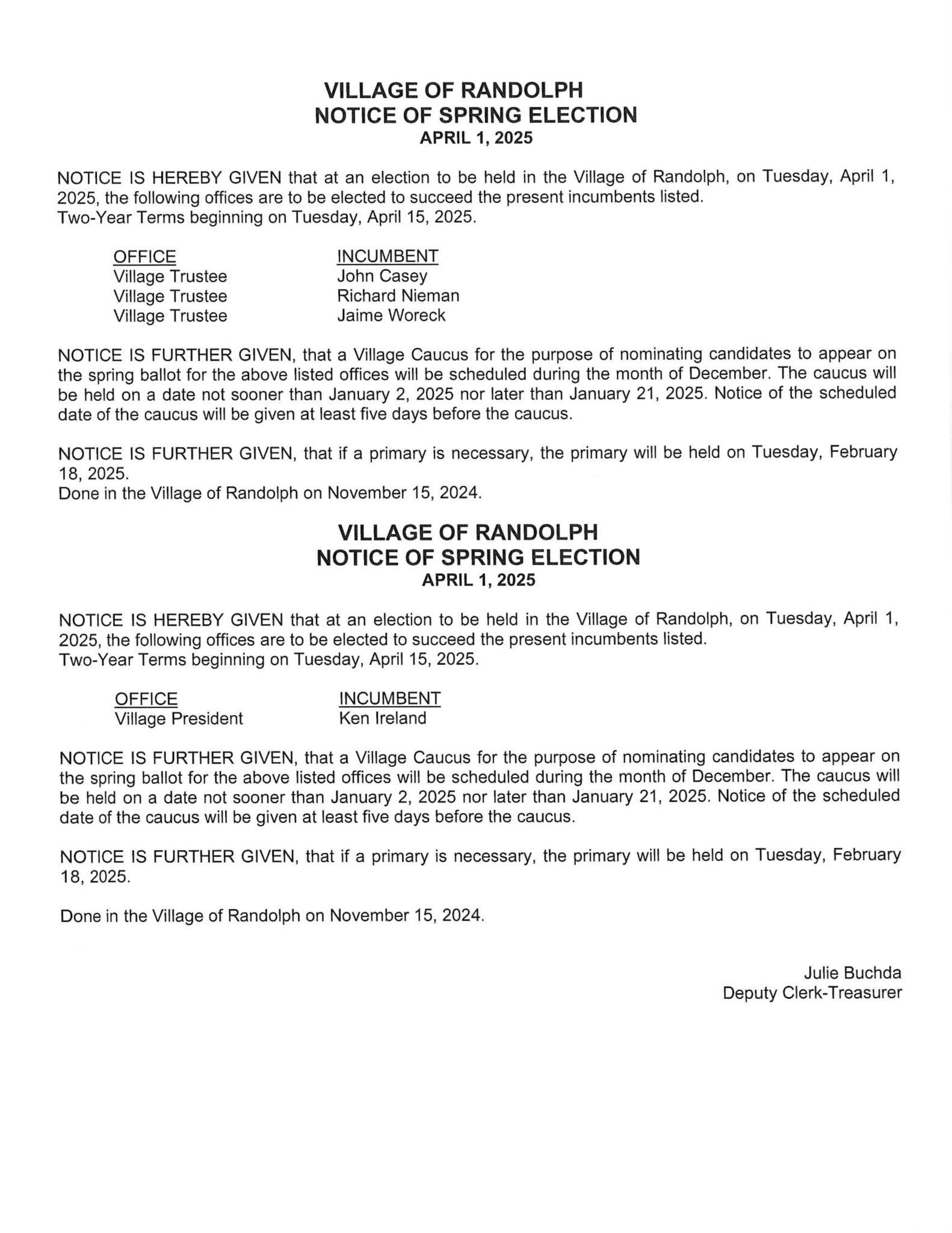 Village of Randolph - WELCOME TO THE VILLAGE OF RANDOLPH WEBSITE!